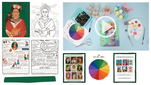 Frida Kahlo Advanced Art Craft Lesson, Cute Fact Sheet, Printables, More!
