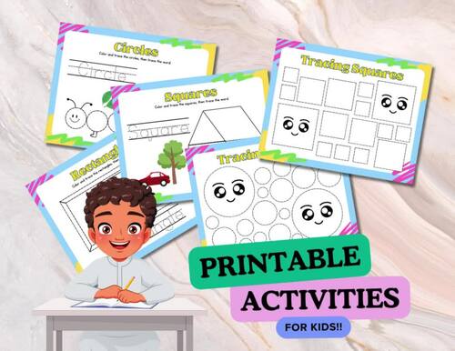 Kindergarten Math | Learn the Shapes | Tracing | Learn to Write | TPT