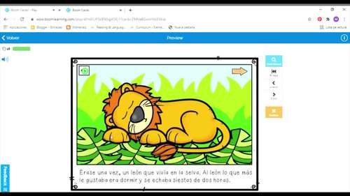Fábulas Boom Cards | El león y el ratón | Fables in Spanish by Ms Herraiz