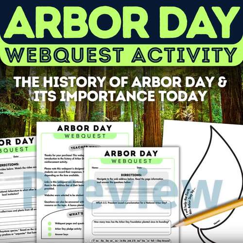 Arbor Day Webquest Activity | Trees & Plants | Human Impact on the ...