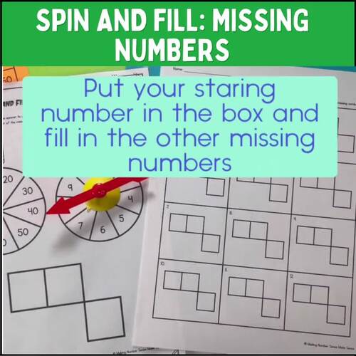 Fill in the Missing Number Activity - Missing Numbers Writing Numbers ...