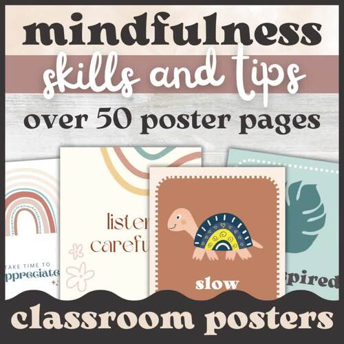Mindfulness Coping Strategies SEL Posters | Calm Bulletin Board ...