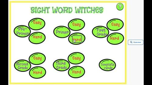 Sight Words GAME - Build a Witch - Dolch Sight Words - Halloween