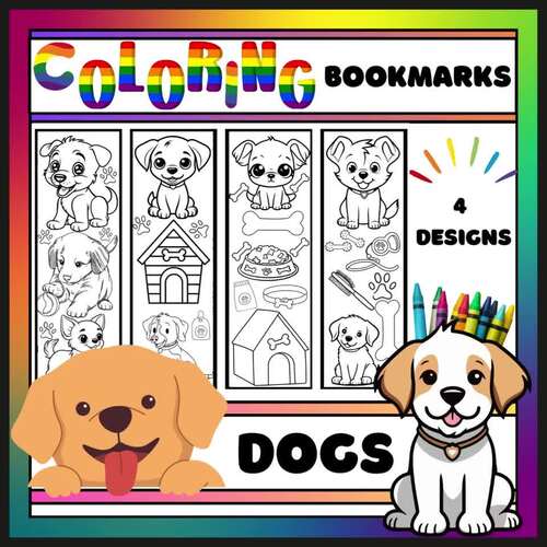 Dog, Animal, Coloring Bookmarks, Station, Art, Center, Reading, Animals ...
