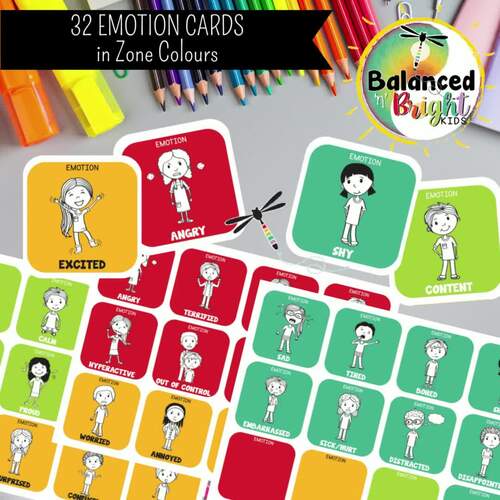Zones of Emotions Quick Check-In Pack: Self-Awareness, Emotions, Self ...