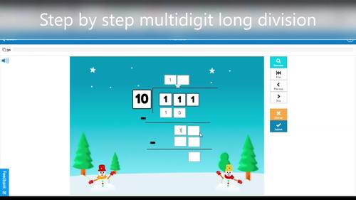 Long Division Boom Cards Winter Theme by Language Forum | TPT