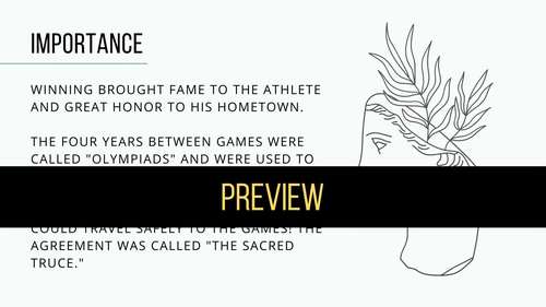 Ancient Greek Olympics | PowerPoint Presentation and Guided Notes