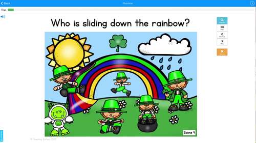 St Patrick's Wh Questions Scenes | Boom Cards for Speech Therapy