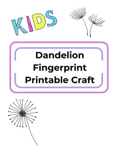 Dandelion Art Templates | Printable Kids Craft | Preschool & Homeschool ...