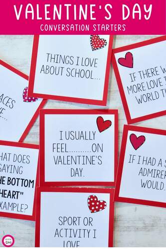 Valentine's Day Question Cards Activity - Conversation Starters & Quick ...