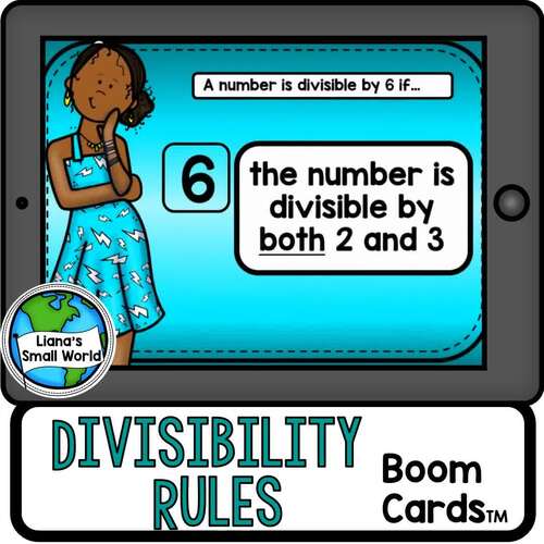 Divisibility Rules BOOM Deck tm Digital Task Cards by Liana's Small World