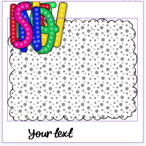 Dotted Snowflake Alphabet letter crafts, bulletin board font Bundle