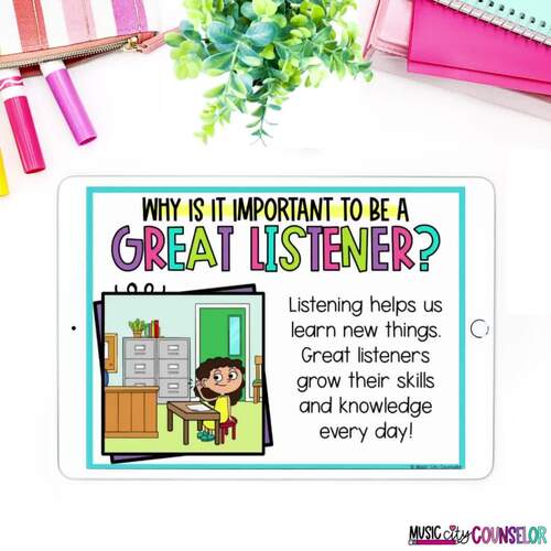 Listening Skills Lesson, Focus, Paying Attention, Counseling & SEL