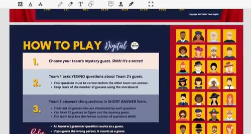 Guess Who ESL Grammar Game Digital Presentation: Yes/No Questions ...