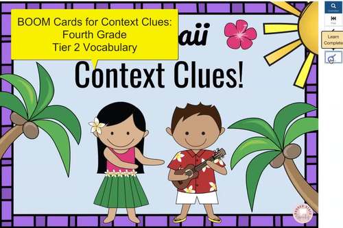 Boom Cards Hawaii Context Clues fourth grade tier 2 vocabulary | TPT