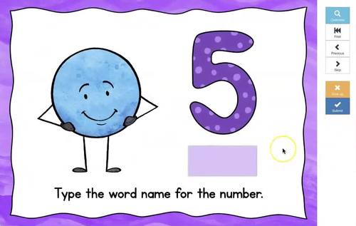 Spelling Number Words Level 1 Boom Cards (Self-Grading with Audio Options)