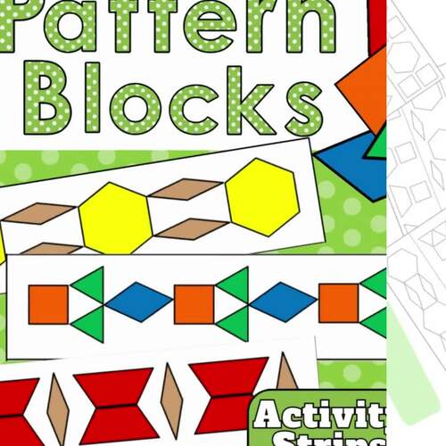 Pattern Block Task Card Activity Mats By Pink Flamingo Learning Tpt