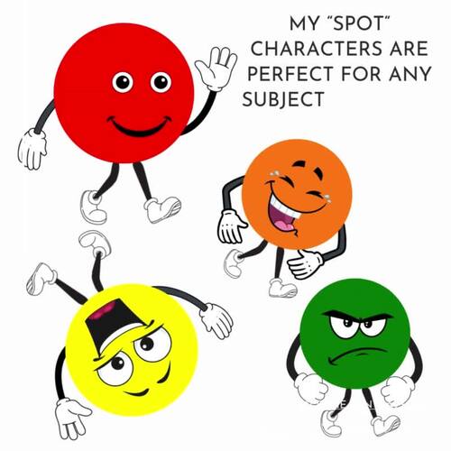CLIP ART BUNDLE 60 Cute Spot Characters Expressive Emotions in 10 ...