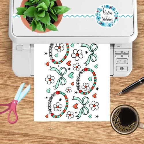 Showgirl Glass Can Wrap 16 oz Cup Clear Printable PNG Friendship Bracelets