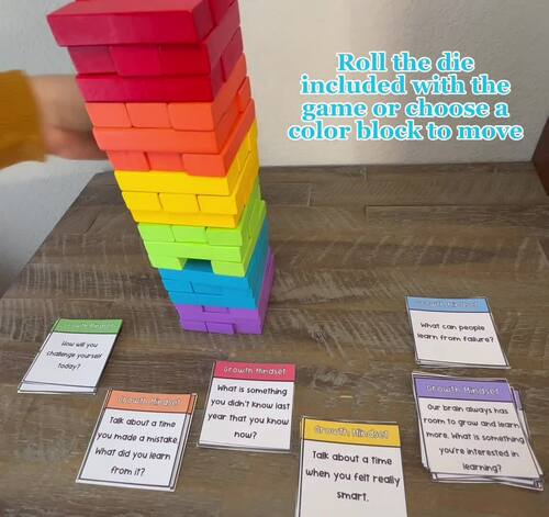 Growth Mindset Jenga Game by Our Mindful Garden | TPT