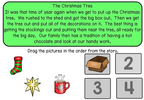 Christmas Reading (Sequencing) - Boom Cards | TPT