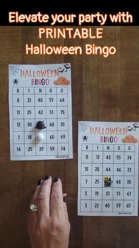 Halloween Bingo Game - 30 Unique Cards and Call Sheets by PrintAParty