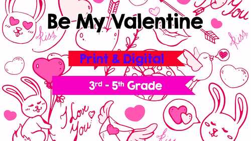 Be My Valentine Geometry Project Based Learning - 4th Grade - Print ...