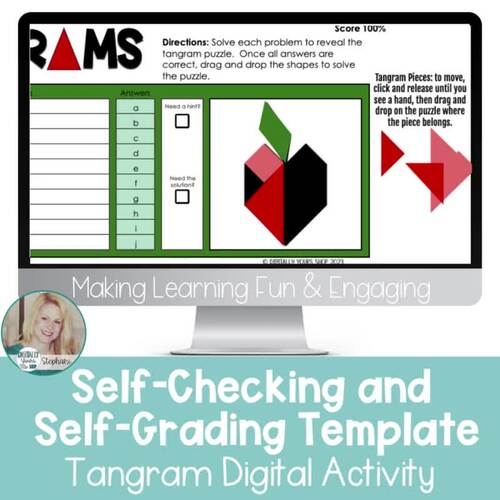 Editable Self-Checking Tangram Template - Digital Resource Vol. 5 Back ...