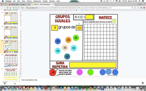 Multiplicación grupos iguales, matrices y suma repetida ...