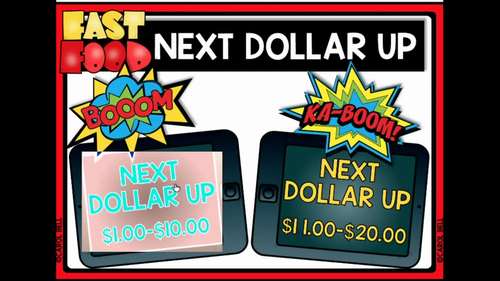 Interactive Digital Next Dollar Up Task Cards Menu Math | TPT