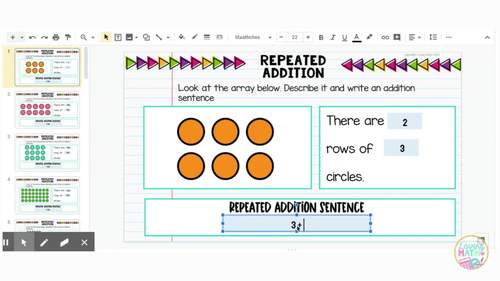 Repeated Addition and Arrays Grade 2 Digital Math Centers Second Grade