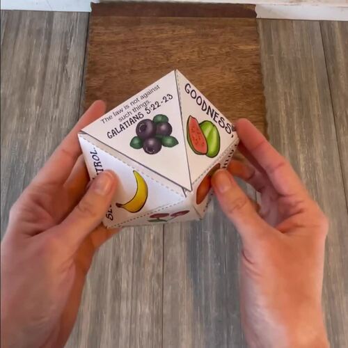 Fruit of the Spirit 3D Paper Bible Craft for Kids featuring Galatians 5 ...