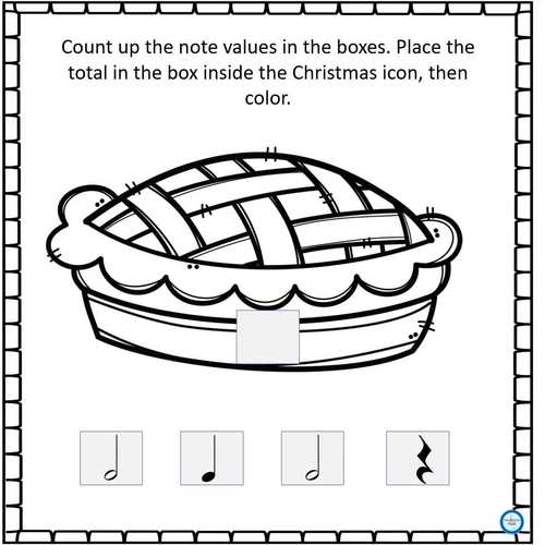 Christmas Music Theory Worksheets Count And Color Elementary Music