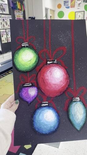 Holiday Art Lesson Resource: Ornament Tracers by meagan Carloss | TPT