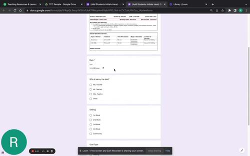 IEP Data Collection Google Form Template by Raven Raby | TPT