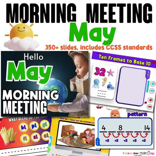 Morning Meeting, Morning Work, Kindergarten Morning meeting, May calendar