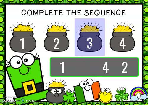 Number Sequence Boom Cards™ Distance Learning Math by Creating 4 ESL