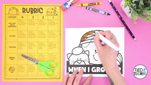 When I Grow Up I Want to Be Community Helpers Writing Coloring Craft ...