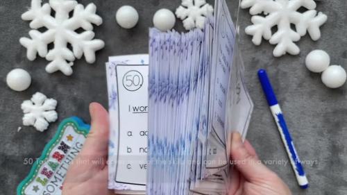 50 Winter ELA Task Cards | Print and Go & Digital, ESL by Clementine's