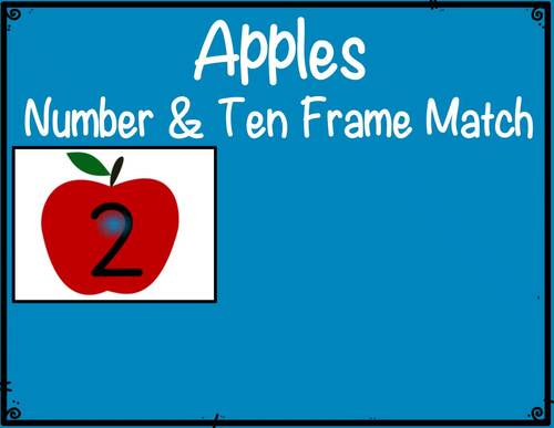 Apples 0-25 Number, Ten Frame & Number Word Match | TPT