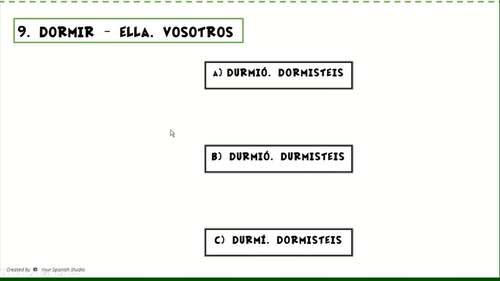 PRETÉRITO PERFECTO SIMPLE PAST SIMPLE SELF-CHECKING GAME IRREGULAR ...