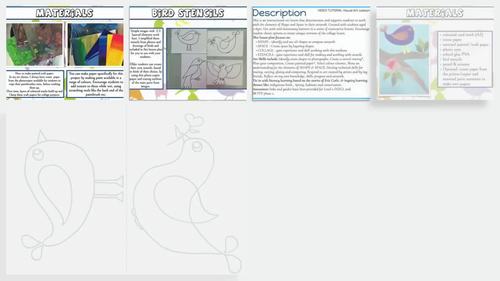 Spring art project BIRD SONGS COLLAGE lesson plan suits Grades 2-4