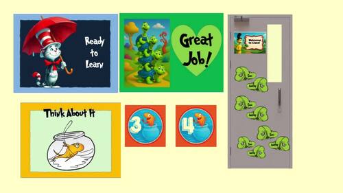 Dr. Seuss Classroom decorations-editable! by Sami Liveit | TPT