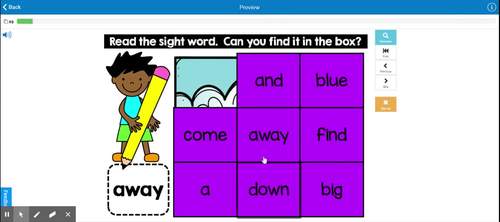 Digital Sight Word Activities with Preprimer Words Bundle Boom Cards™