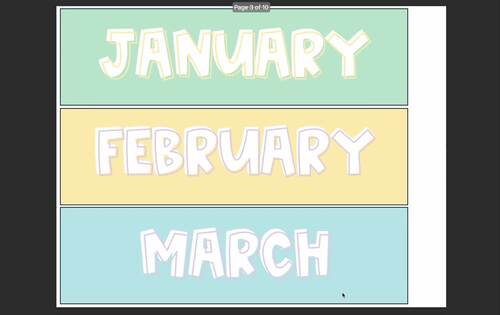 Flip Calendar | Pretty In Pastel by Grade Three with MrsD | TPT