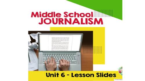 Middle School Journalism Lessons Unit 6 by Brick by Brick Designs