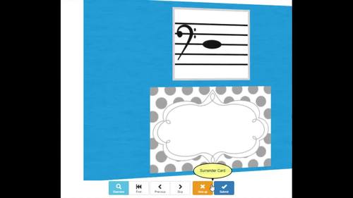 Bass Clef Note Recognition (Write In) Digital Boom Learning Task Cards