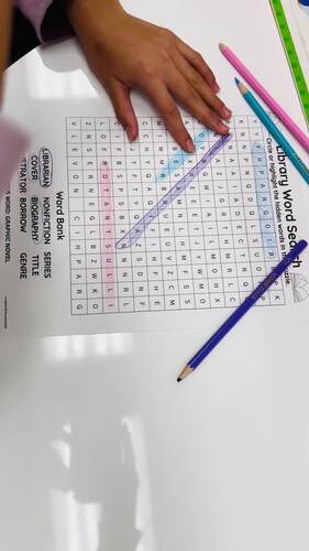 Library Vocabulary Word Searches - Answer Key Included NO PREP Print ...