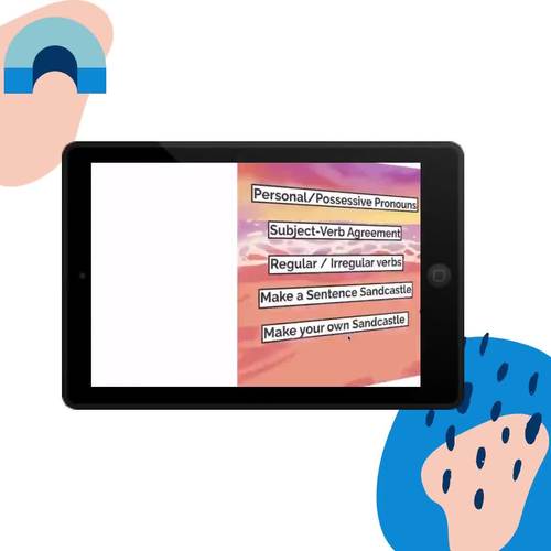 Sentence Sandcastles with Lola - Boom Cards by LadyintheBox | TPT