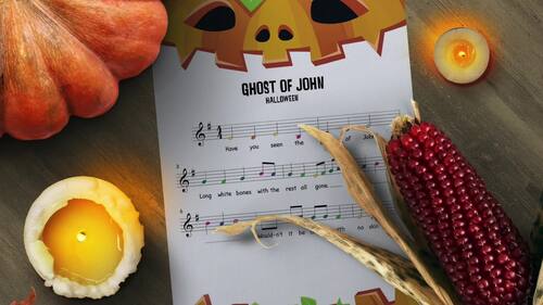 Ghost of John - American Folk Song | Halloween Song | Sheet Music